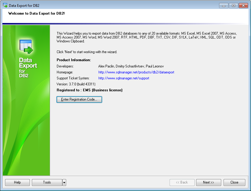 Online Documentation For Data Export For Db2 Sqlmanager